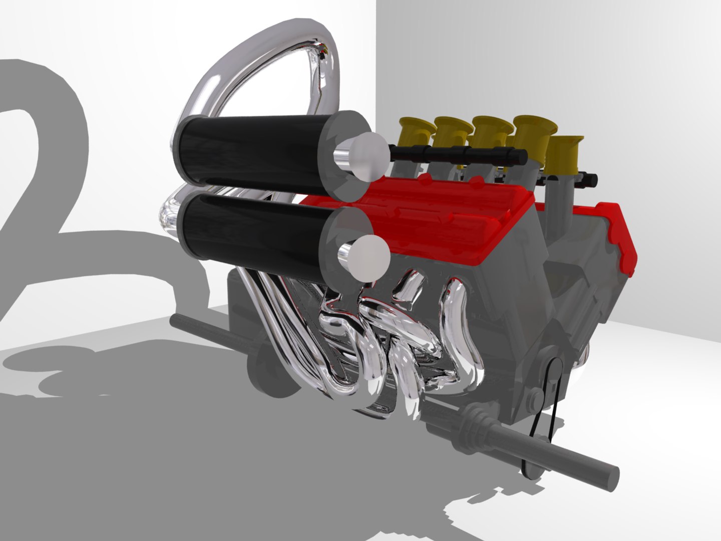 Engine Ariel Atom V12 3d Model