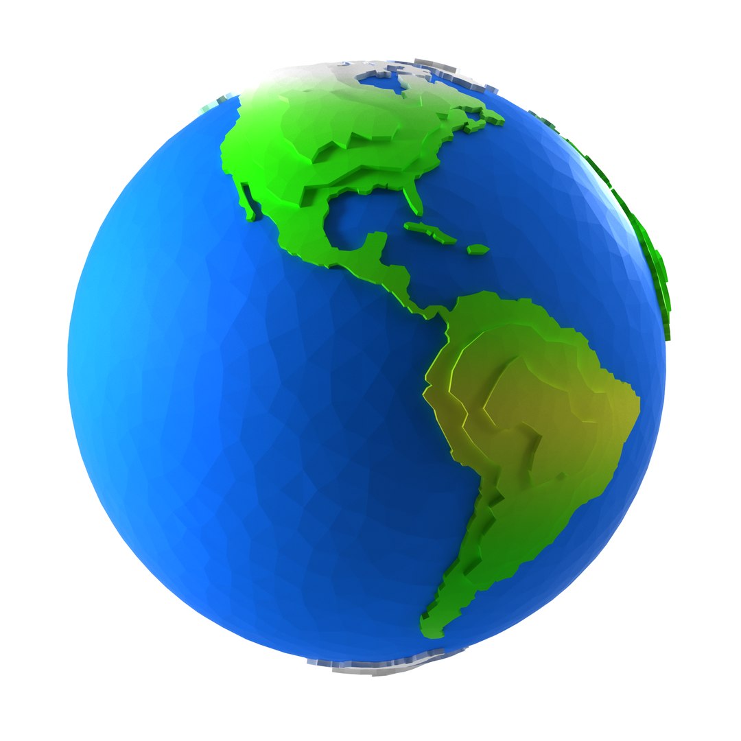 Cartoon Low Poly Stylized Earth 3D Model - TurboSquid 1799005