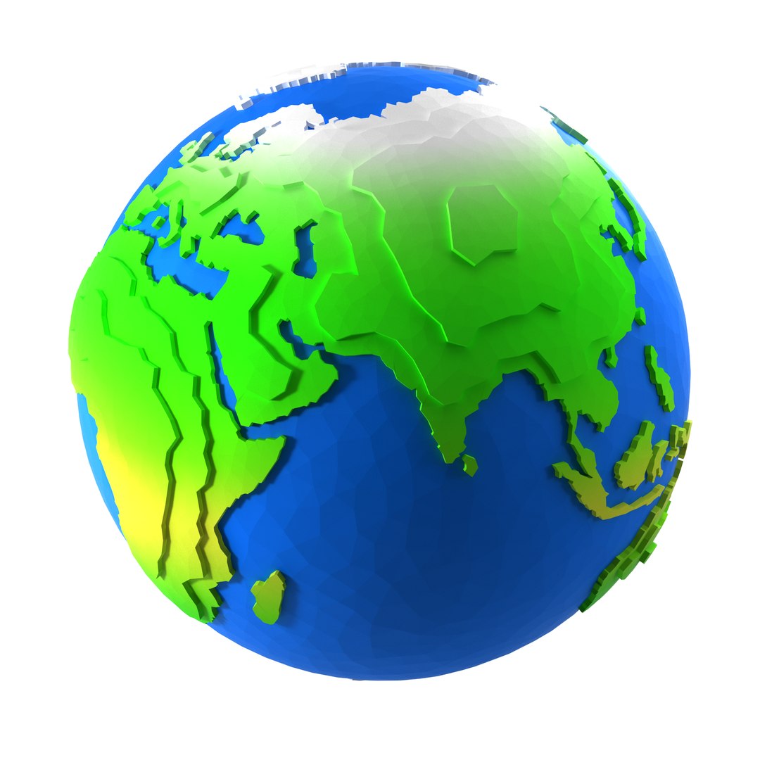 Cartoon Low Poly Stylized Earth 3D Model - TurboSquid 1799005