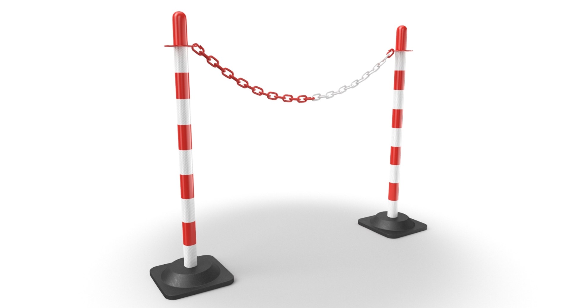 3D Parking Barrier Posts Chain - TurboSquid 1381393