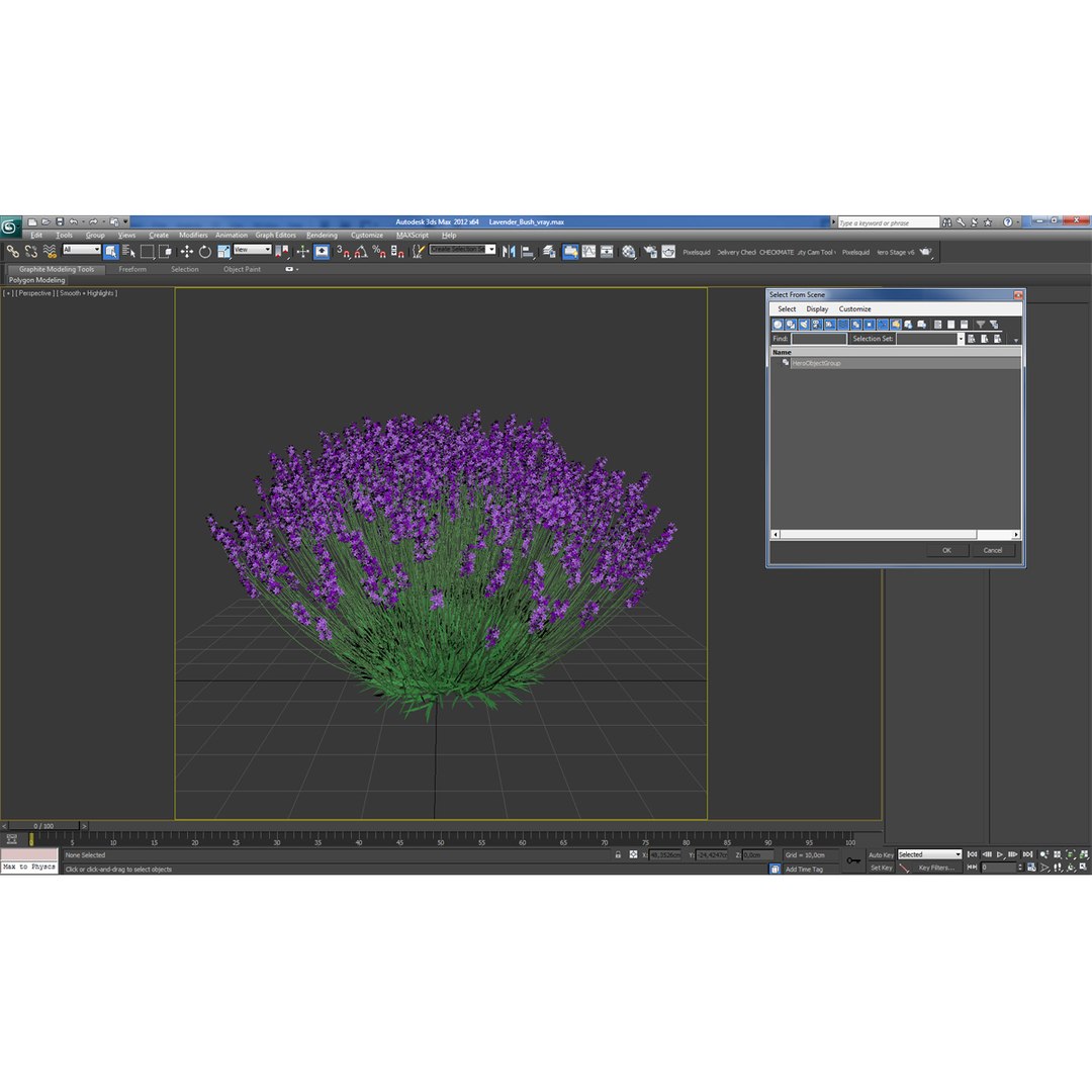 Lavender Bush 3d Model