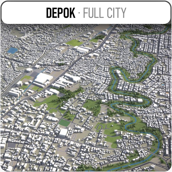 3D depok area buildings model - TurboSquid 1615371
