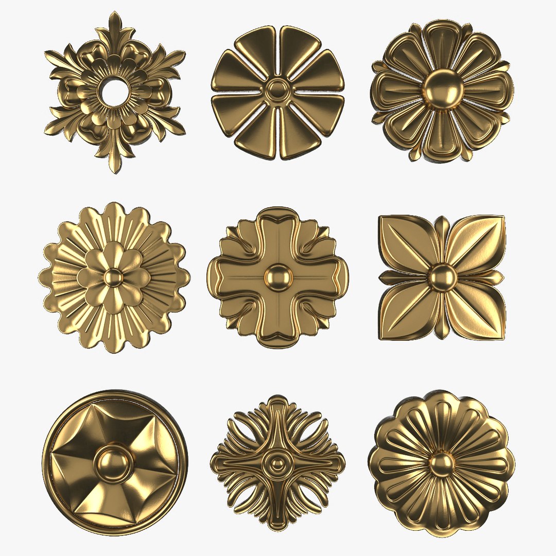 Ornament Element Pack 09 3D Model - TurboSquid 2082446