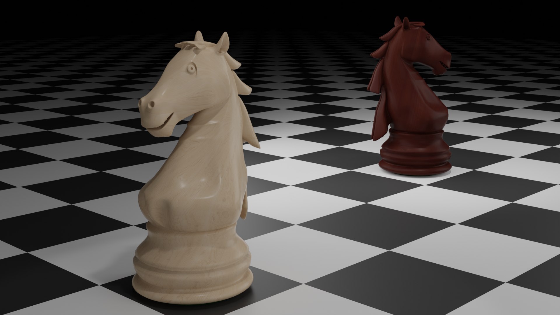 3D Knight Wooden Chess Pieces - Low Poly Model - TurboSquid 2217050
