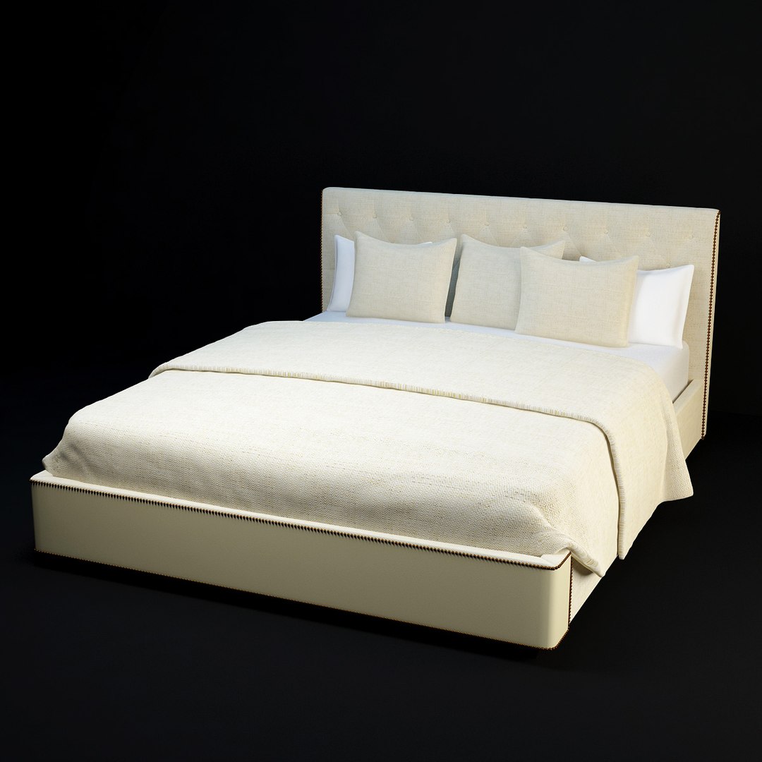 3d Model Baker Paris Bed 7827-06