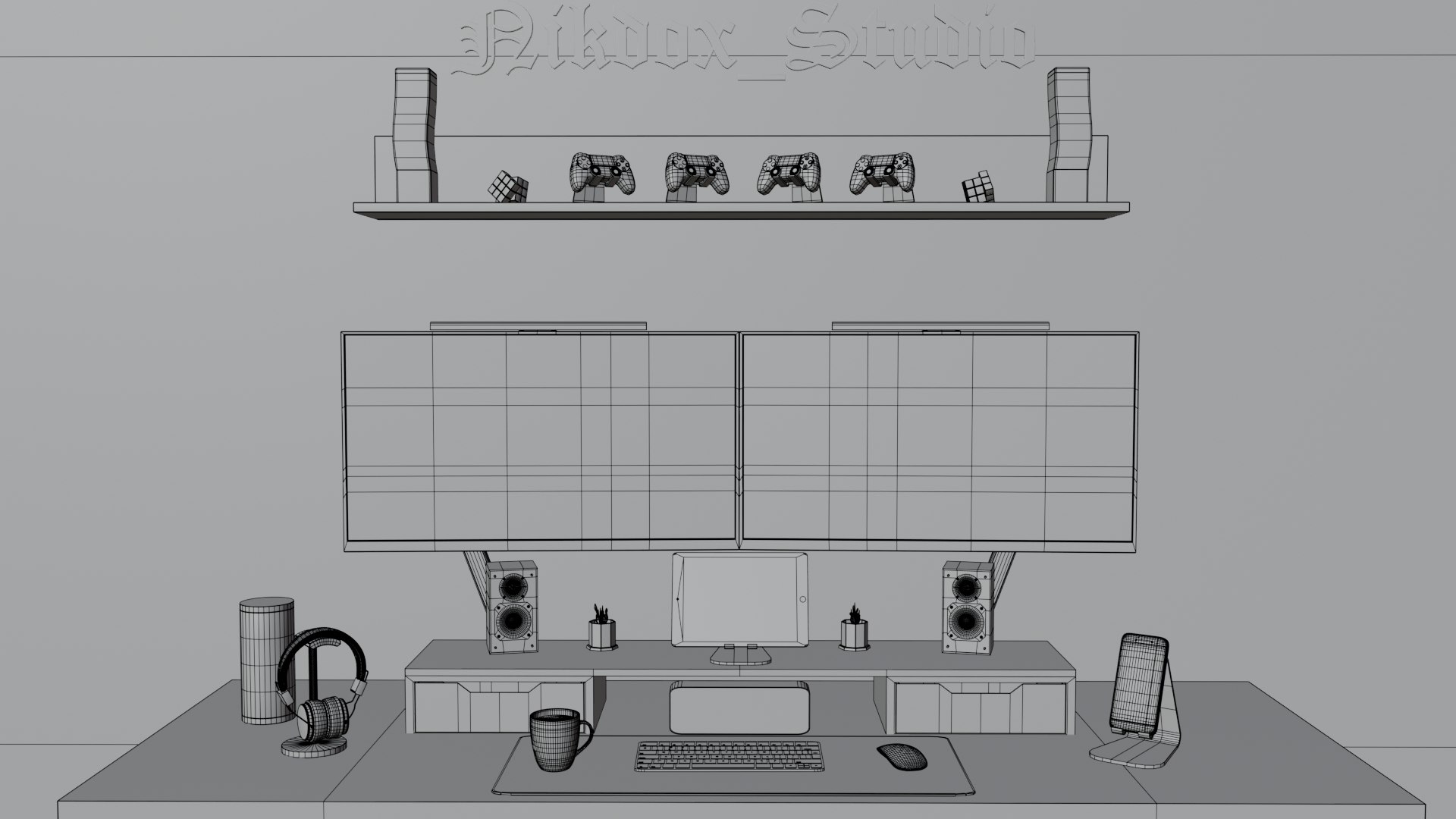 3D Modern Computer Desk 10 - TurboSquid 2112090