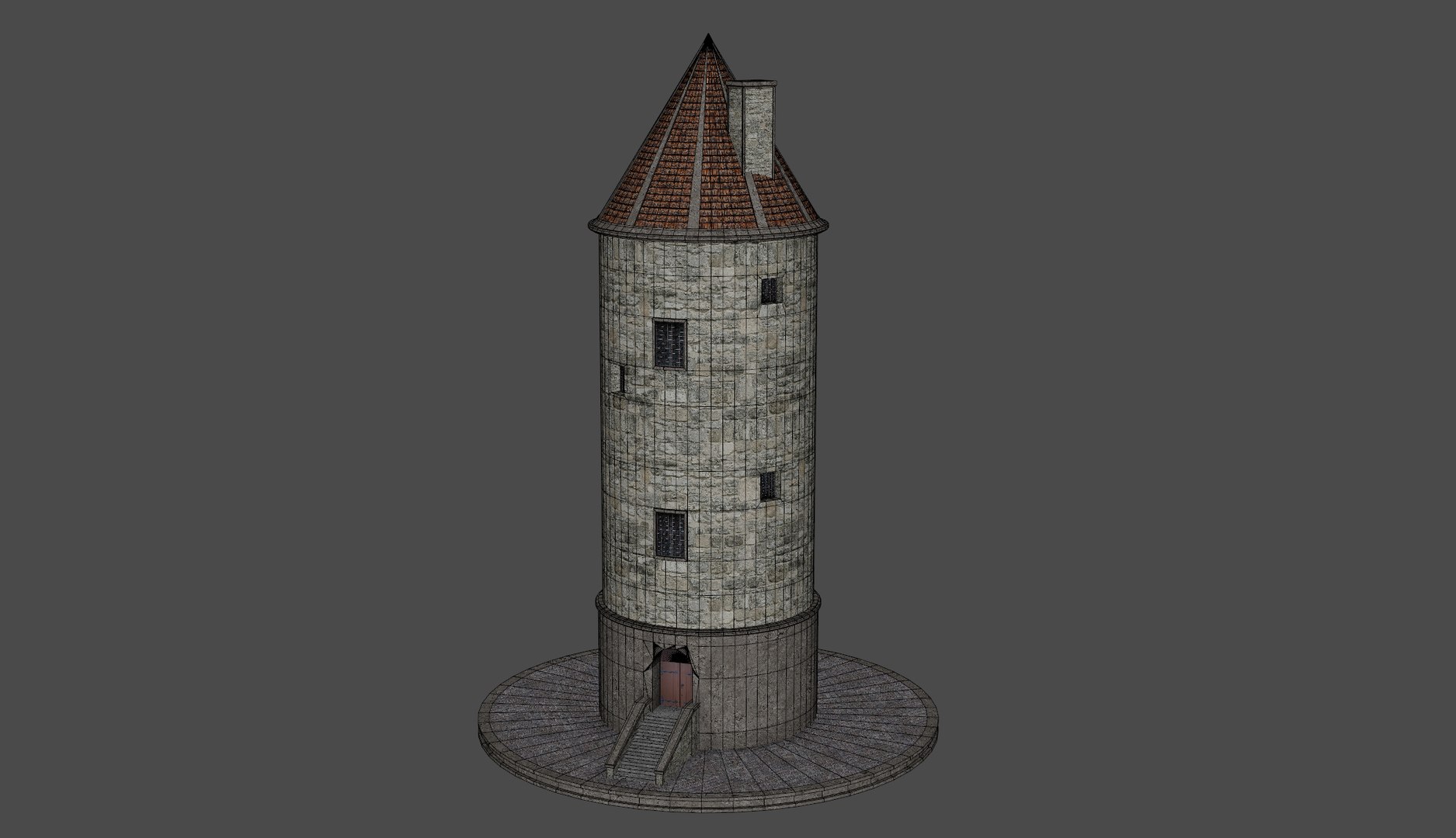 Free Ancient Stone Tower 3D Model - TurboSquid 2390751