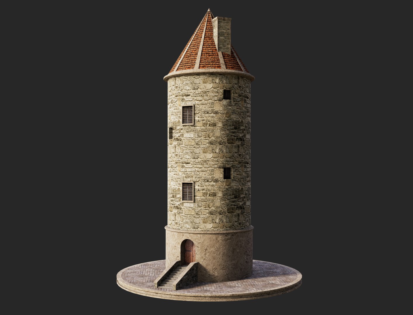 Free Ancient Stone Tower 3D Model - TurboSquid 2390751