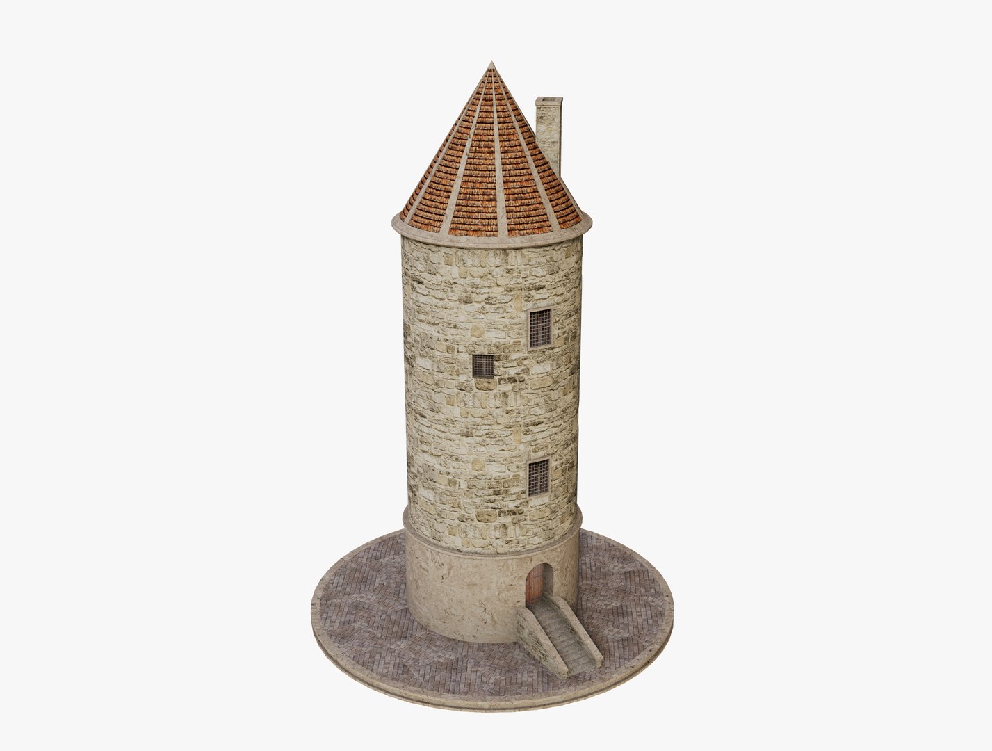 Free Ancient Stone Tower 3D Model - TurboSquid 2390751
