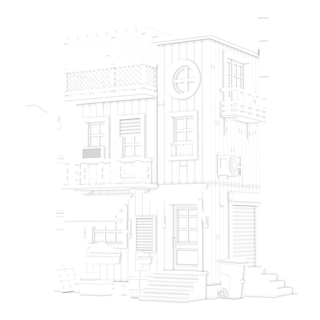 Custom House 03 3D Model - TurboSquid 2352787
