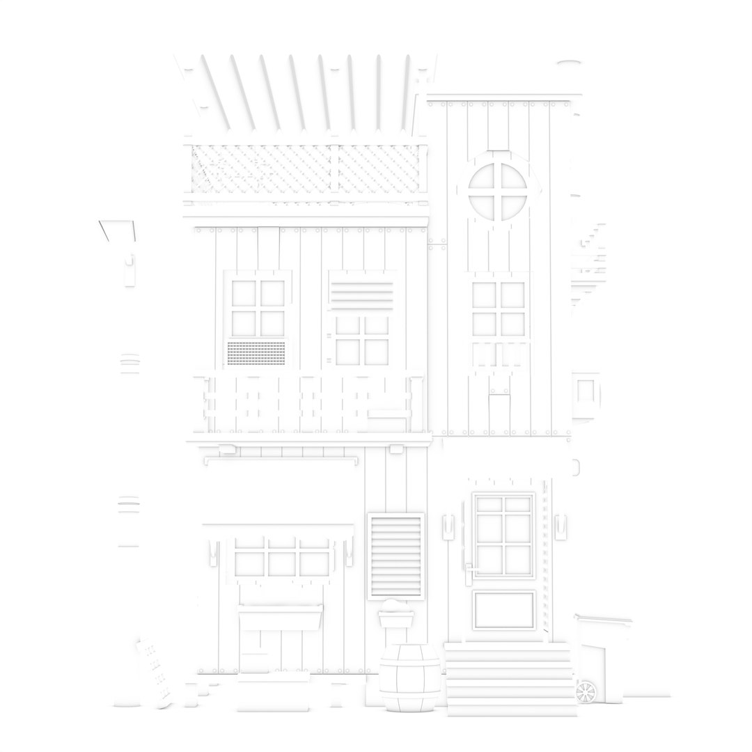 Custom House 03 3D Model - TurboSquid 2352787