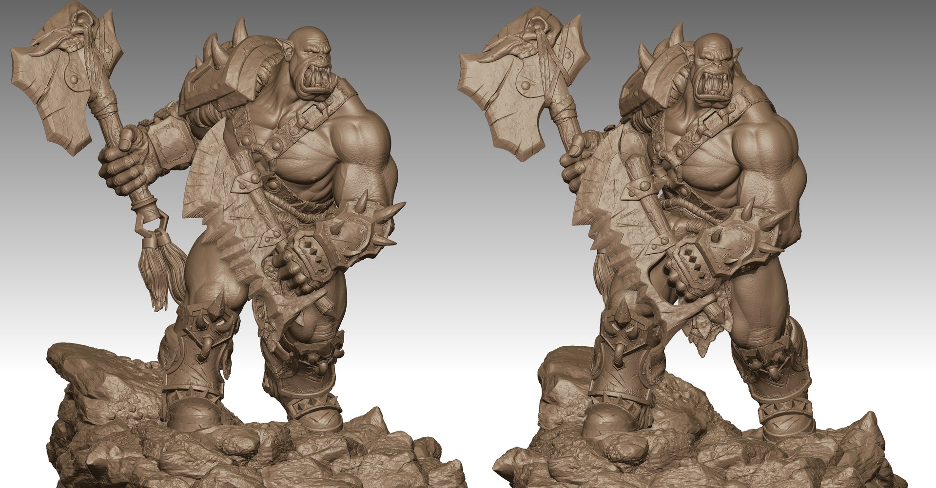 Orc Warrior 3D Printable Model 3D Model - TurboSquid 2448907