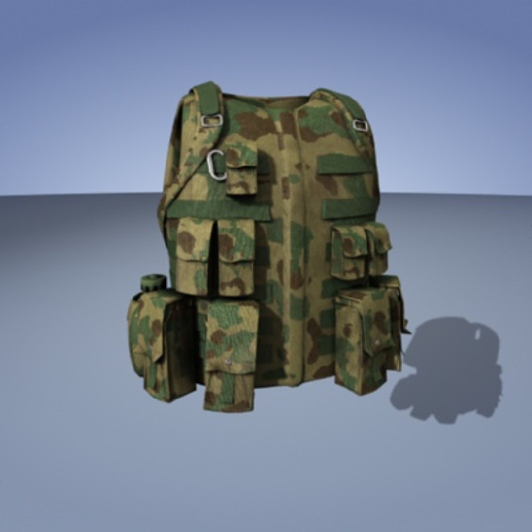 vest military 3d model