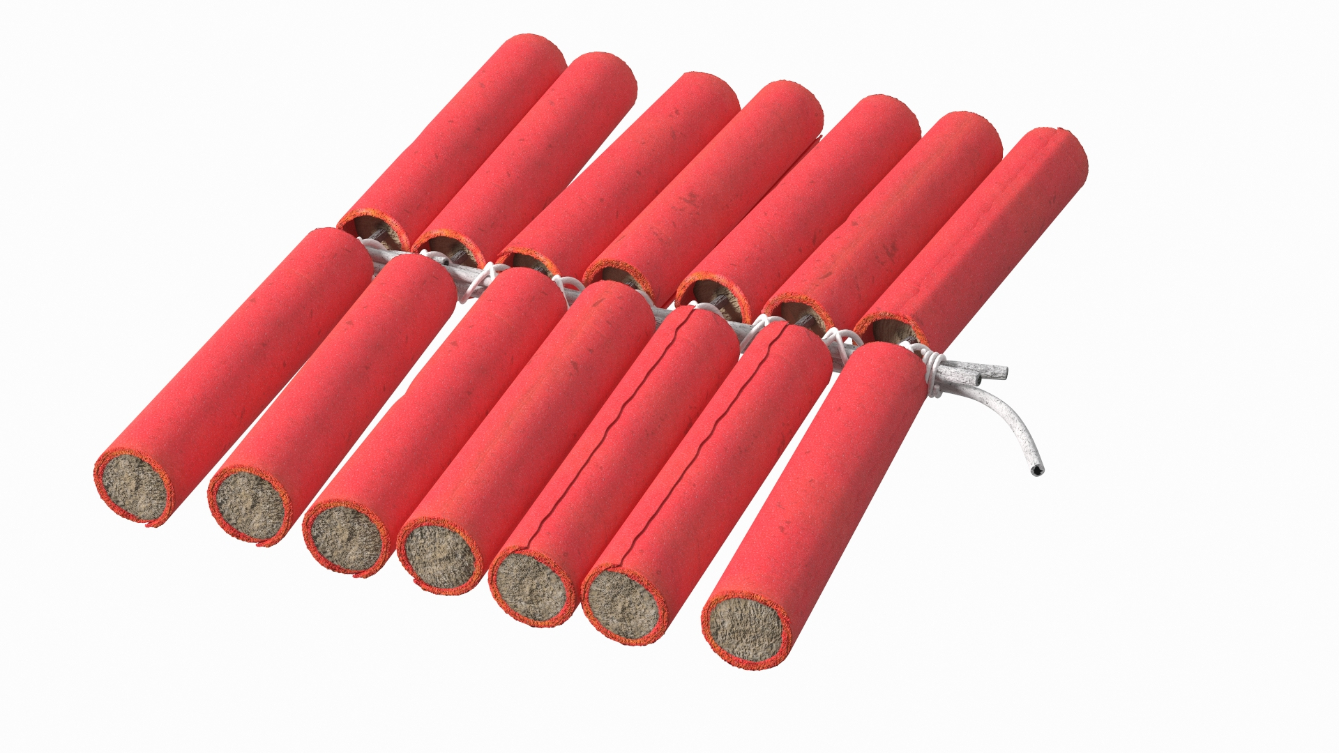 3D Model Red Firecrackers String - TurboSquid 1851810
