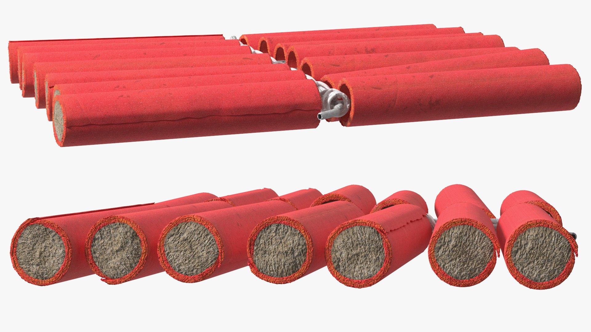 3D Model Red Firecrackers String - TurboSquid 1851810