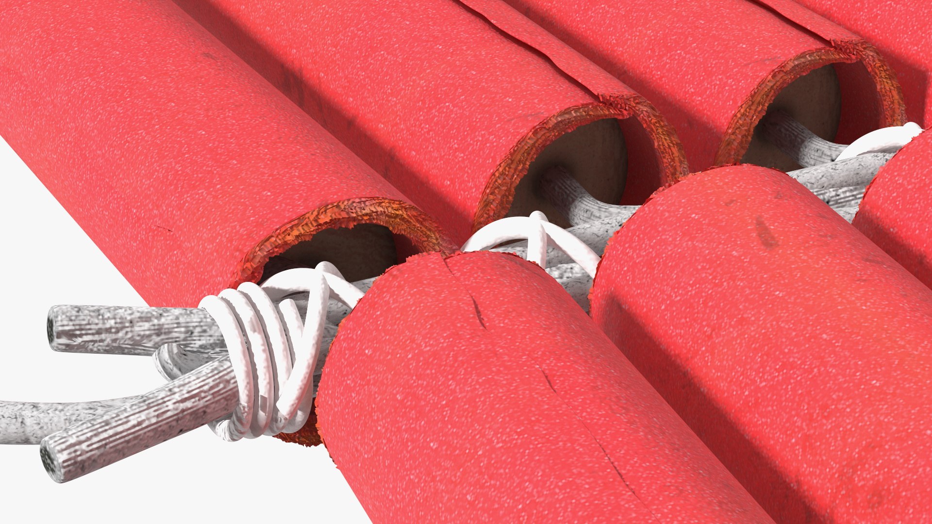 3D Model Red Firecrackers String - TurboSquid 1851810