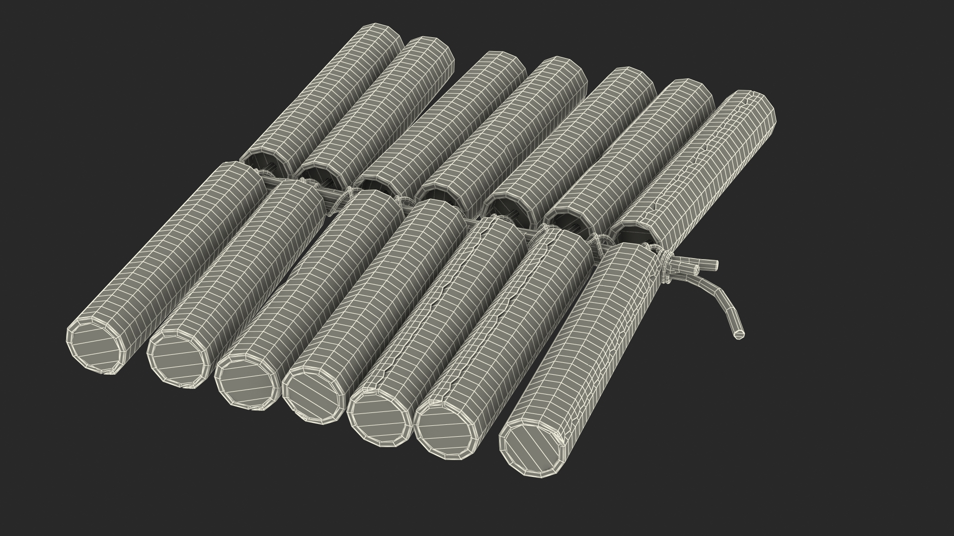 3D Model Red Firecrackers String - TurboSquid 1851810