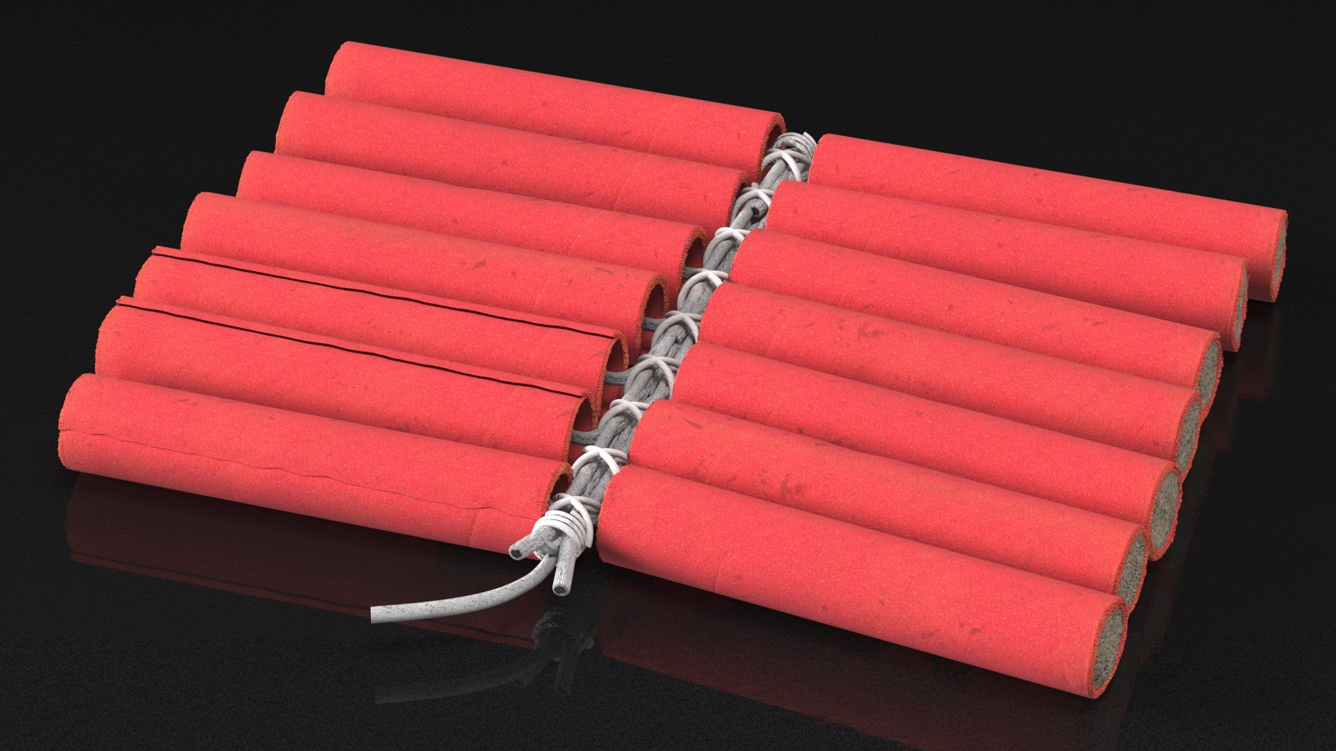 3D Model Red Firecrackers String - TurboSquid 1851810