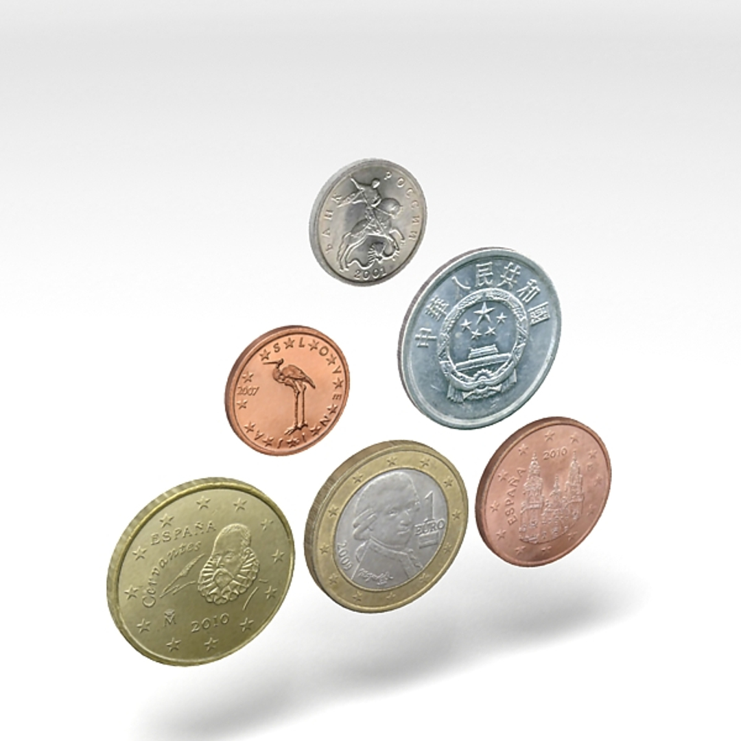 3d 6 Coins Model