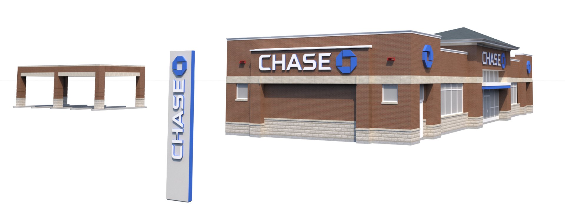 Chase Bank 3d Model