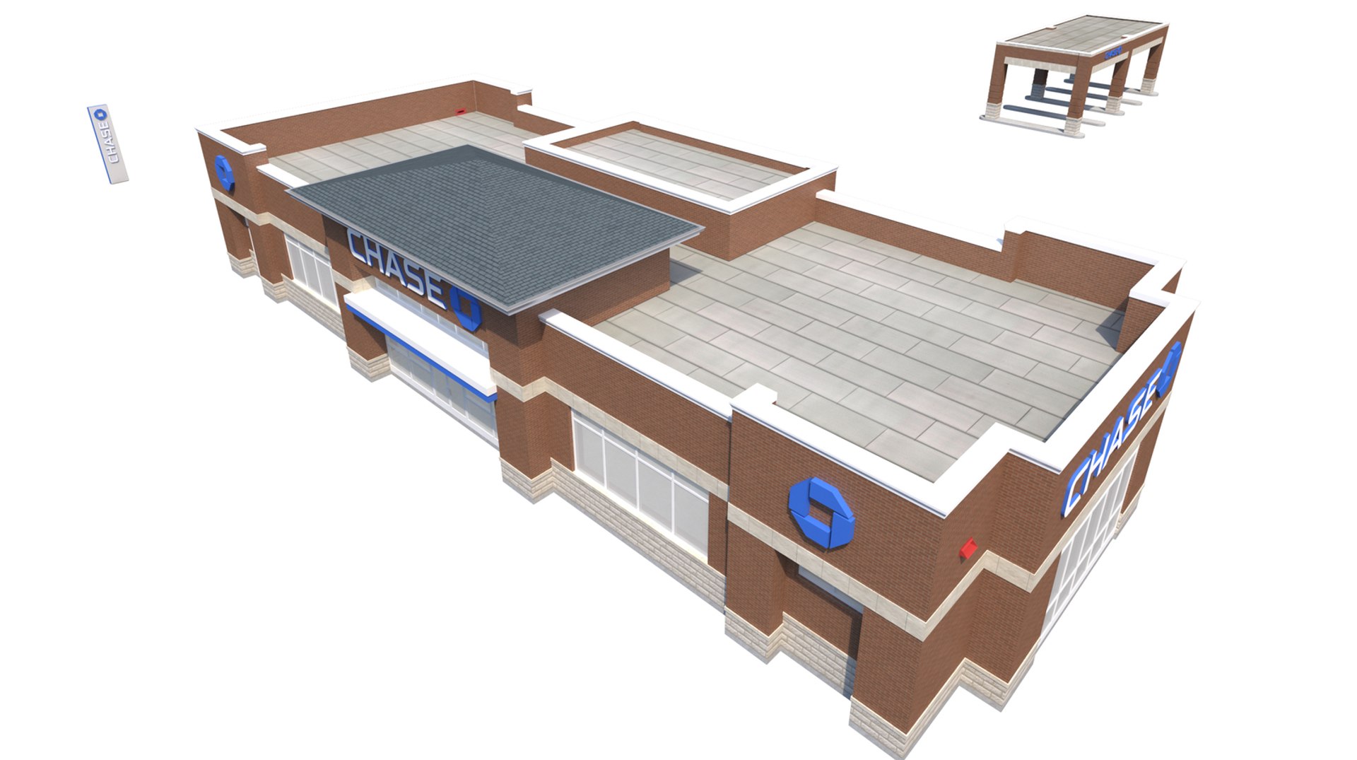 Chase Bank 3d Model