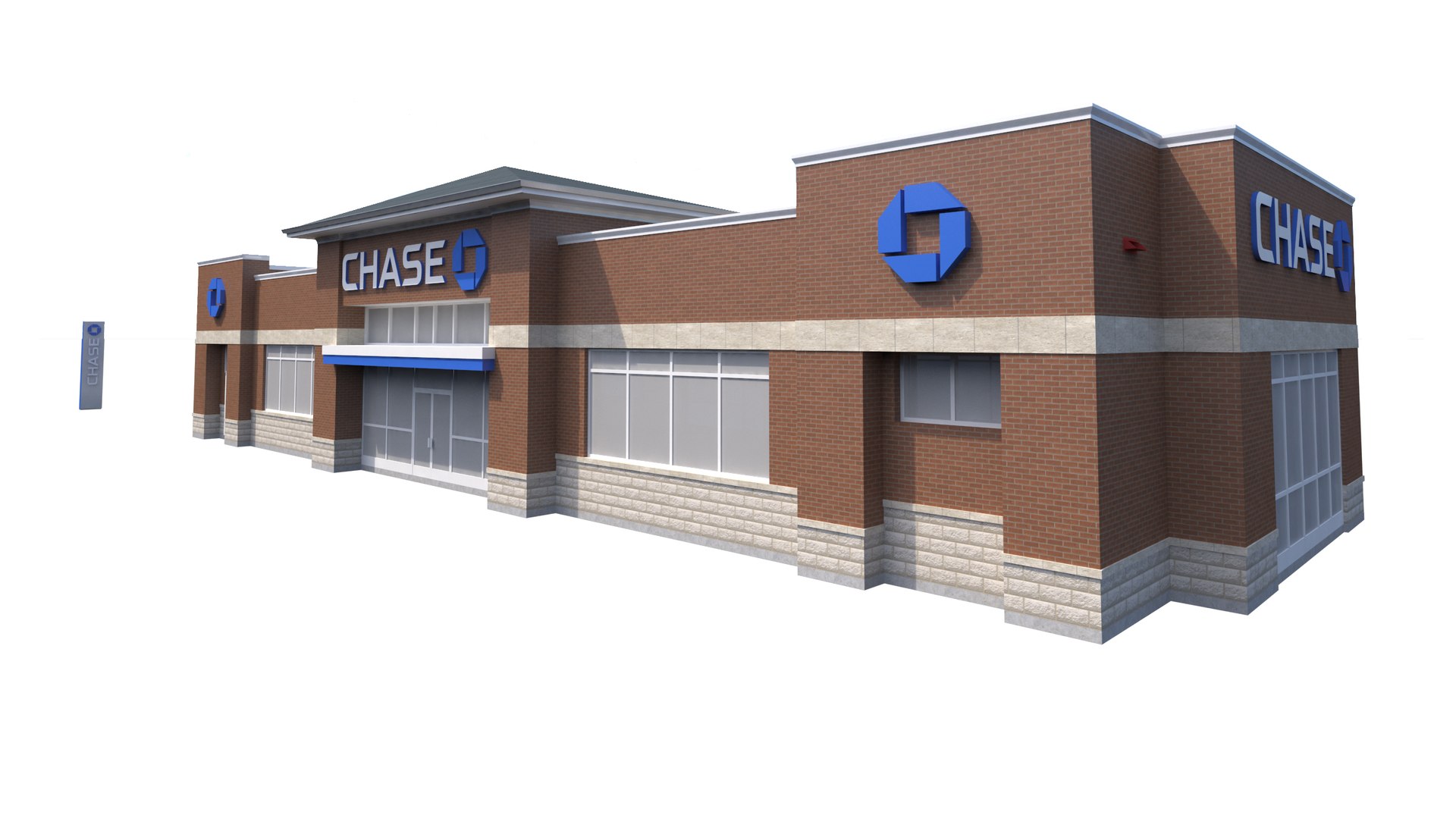 Chase Bank 3d Model