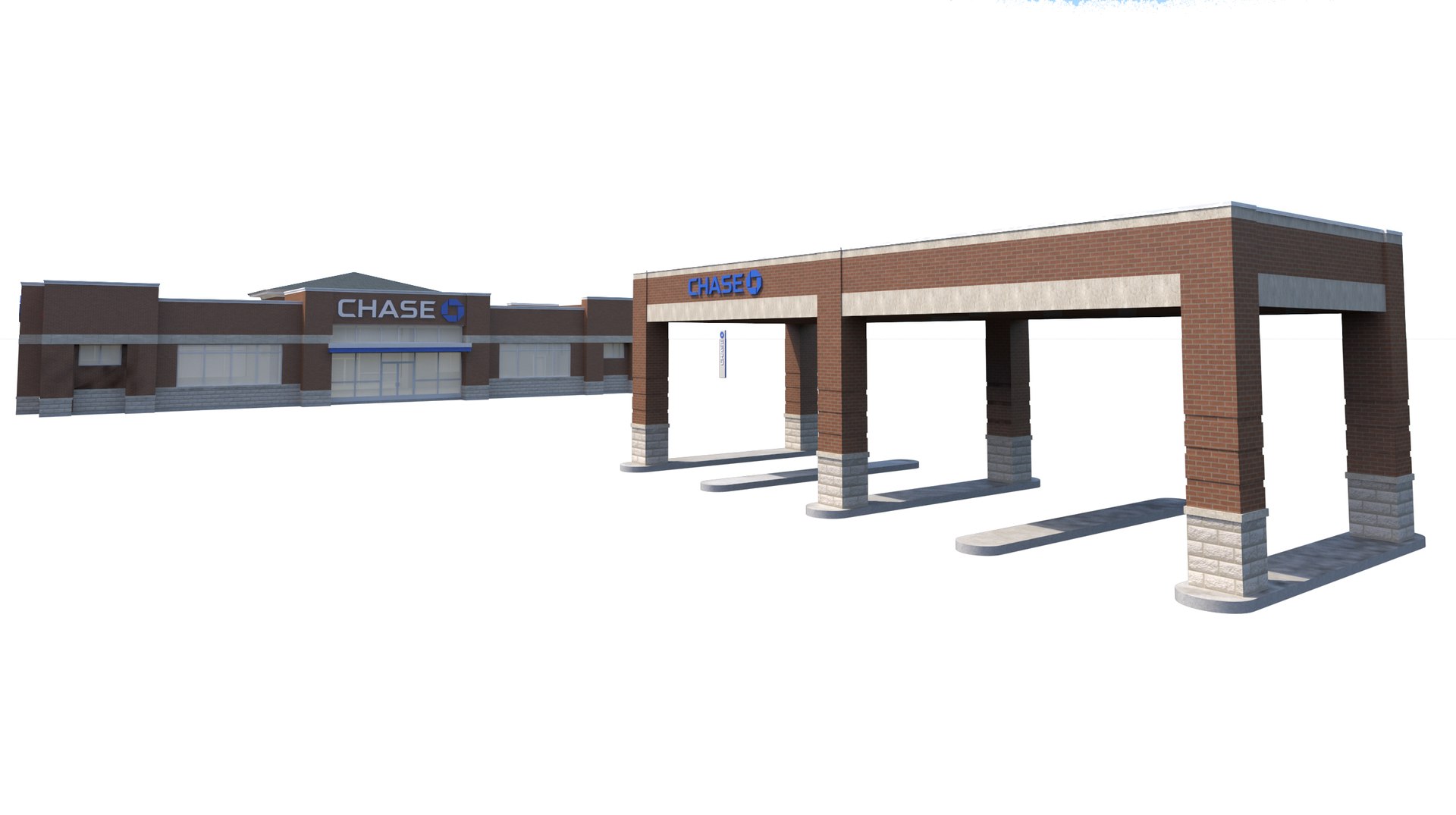 Chase Bank 3d Model