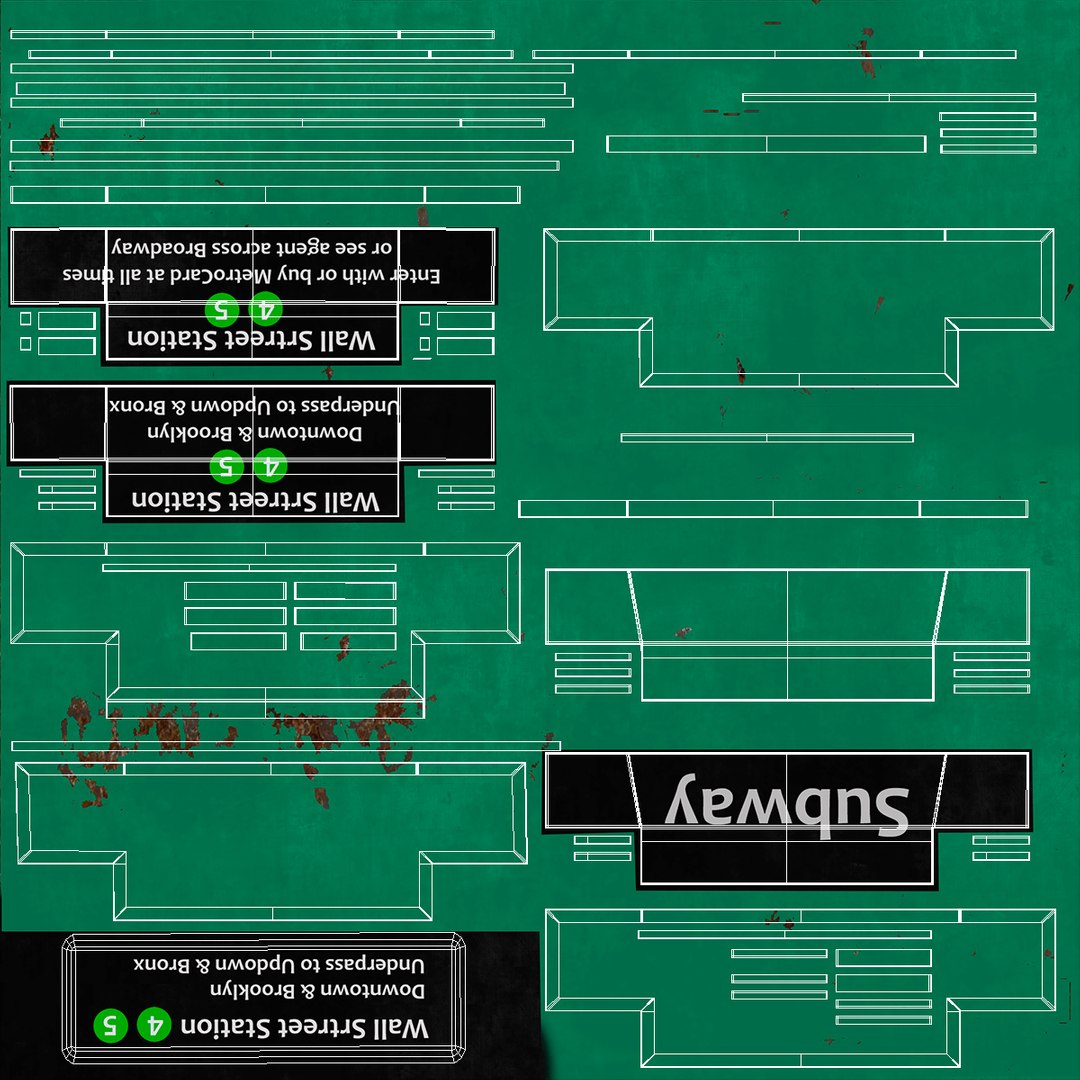 Wall Street Subway Station Entrance Rigged Model - TurboSquid 2262515