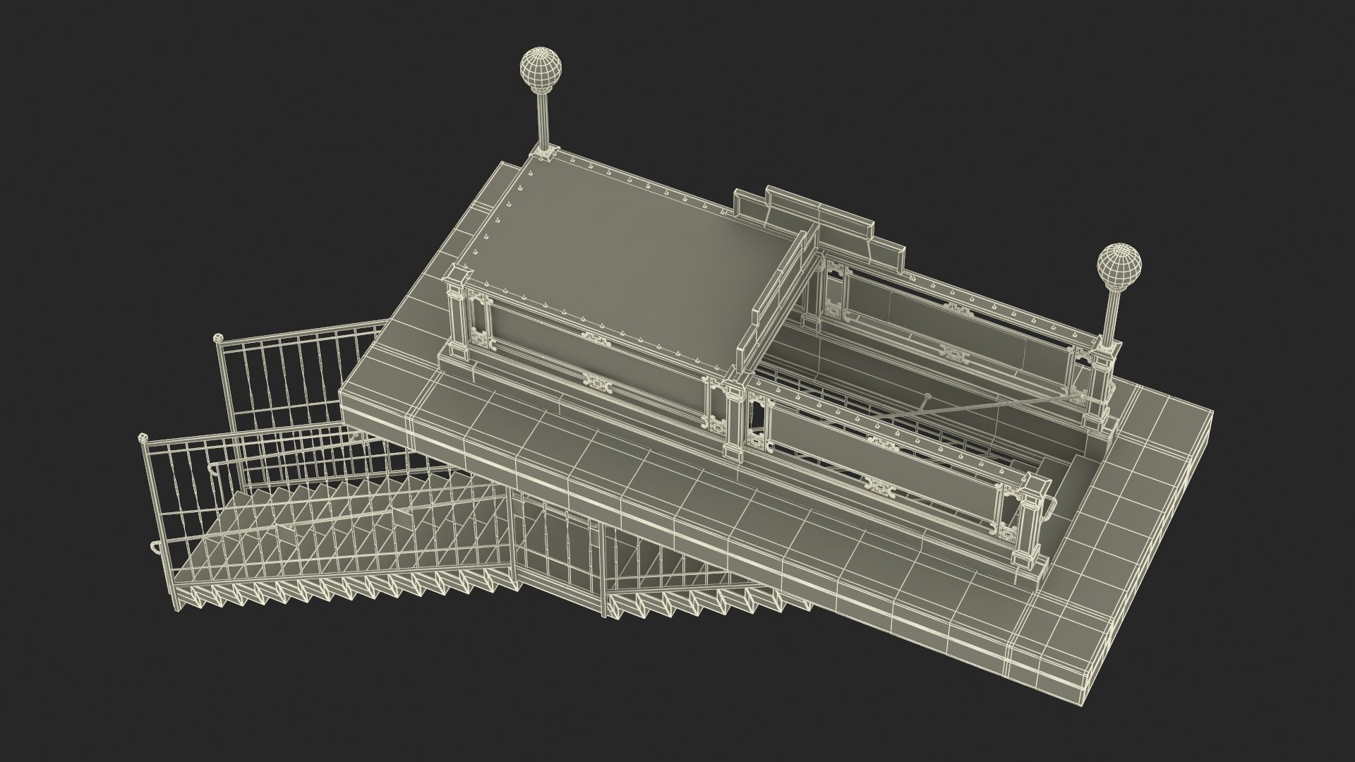 Wall Street Subway Station Entrance Rigged Model - TurboSquid 2262515