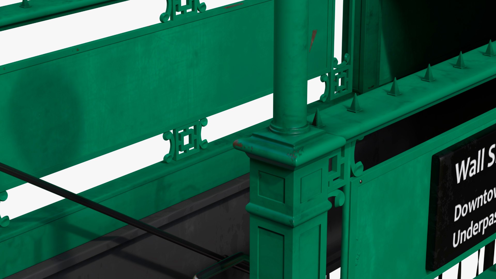 Wall Street Subway Station Entrance Rigged Model - TurboSquid 2262515