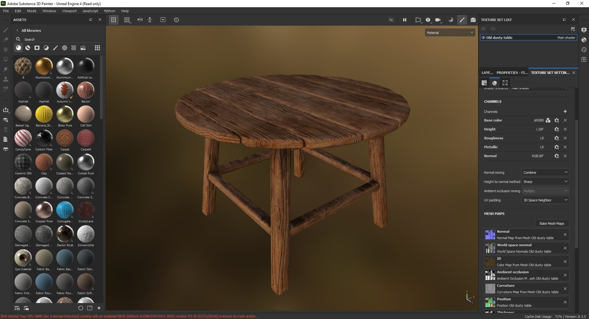 3D Old dusty table - TurboSquid 2097632