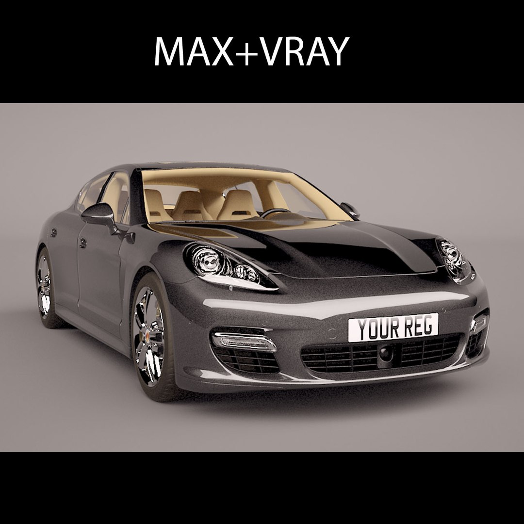 Porsche Panamera Rigged Car 3d Model