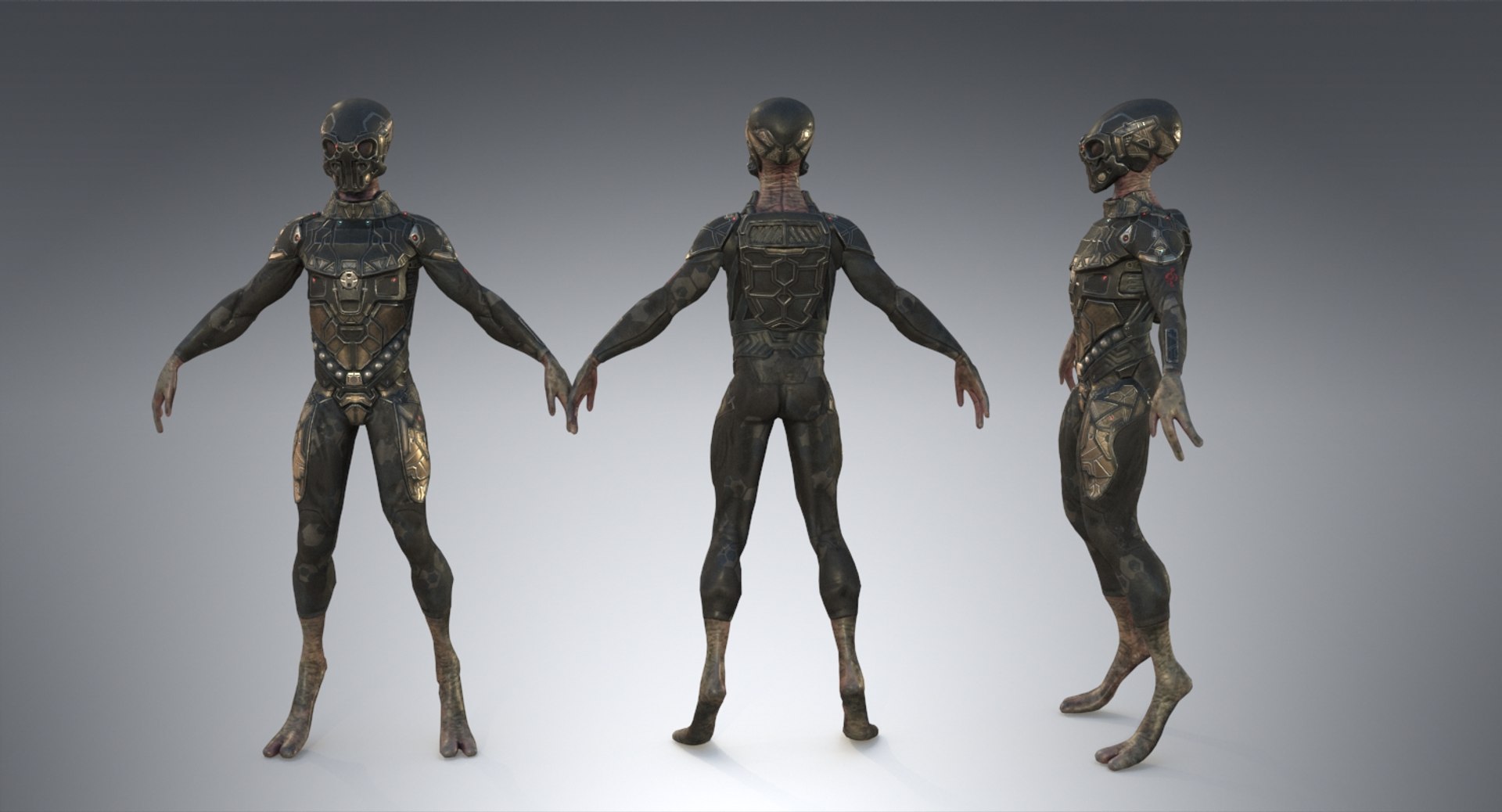 3D model sci-fi alien characters pbr - TurboSquid 1322369