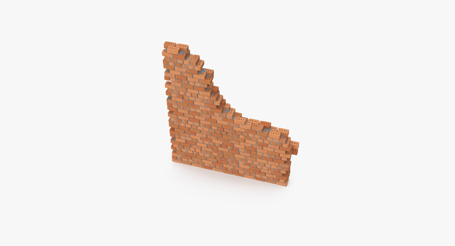 3d Model Brick Section 02