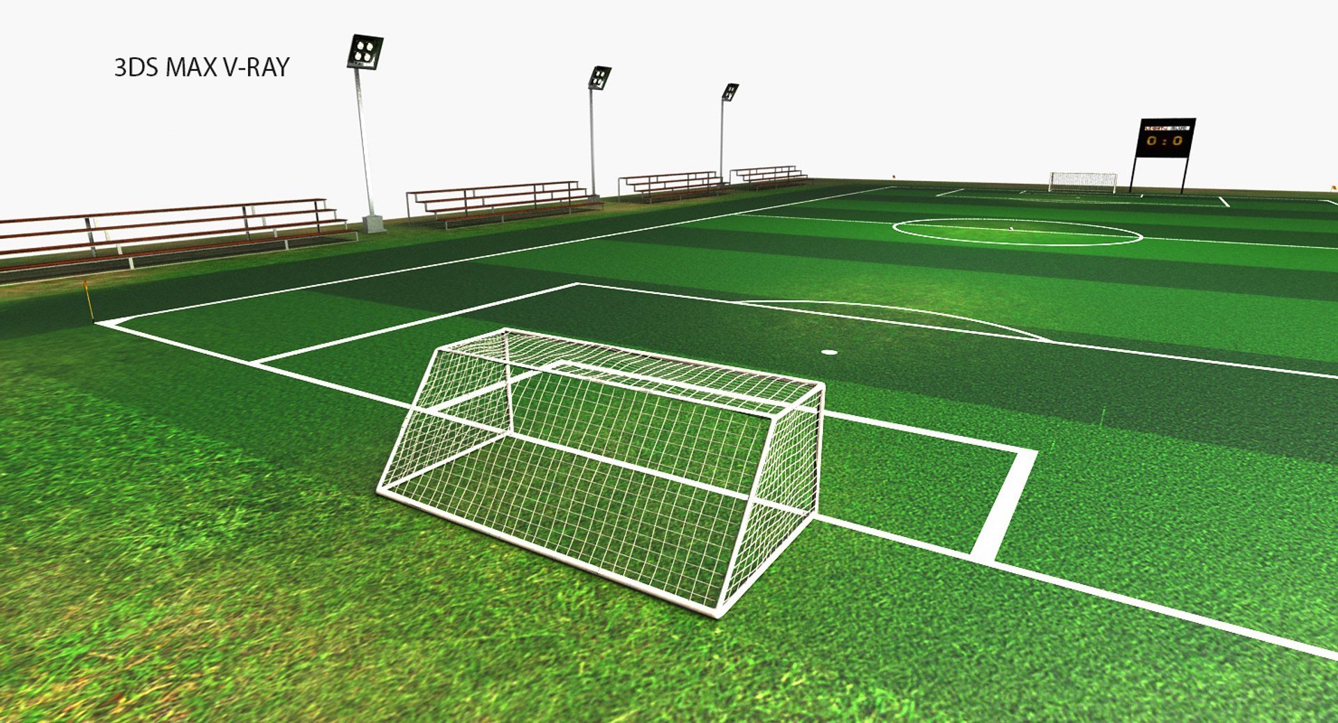 3D Model Soccer Field - TurboSquid 1265368