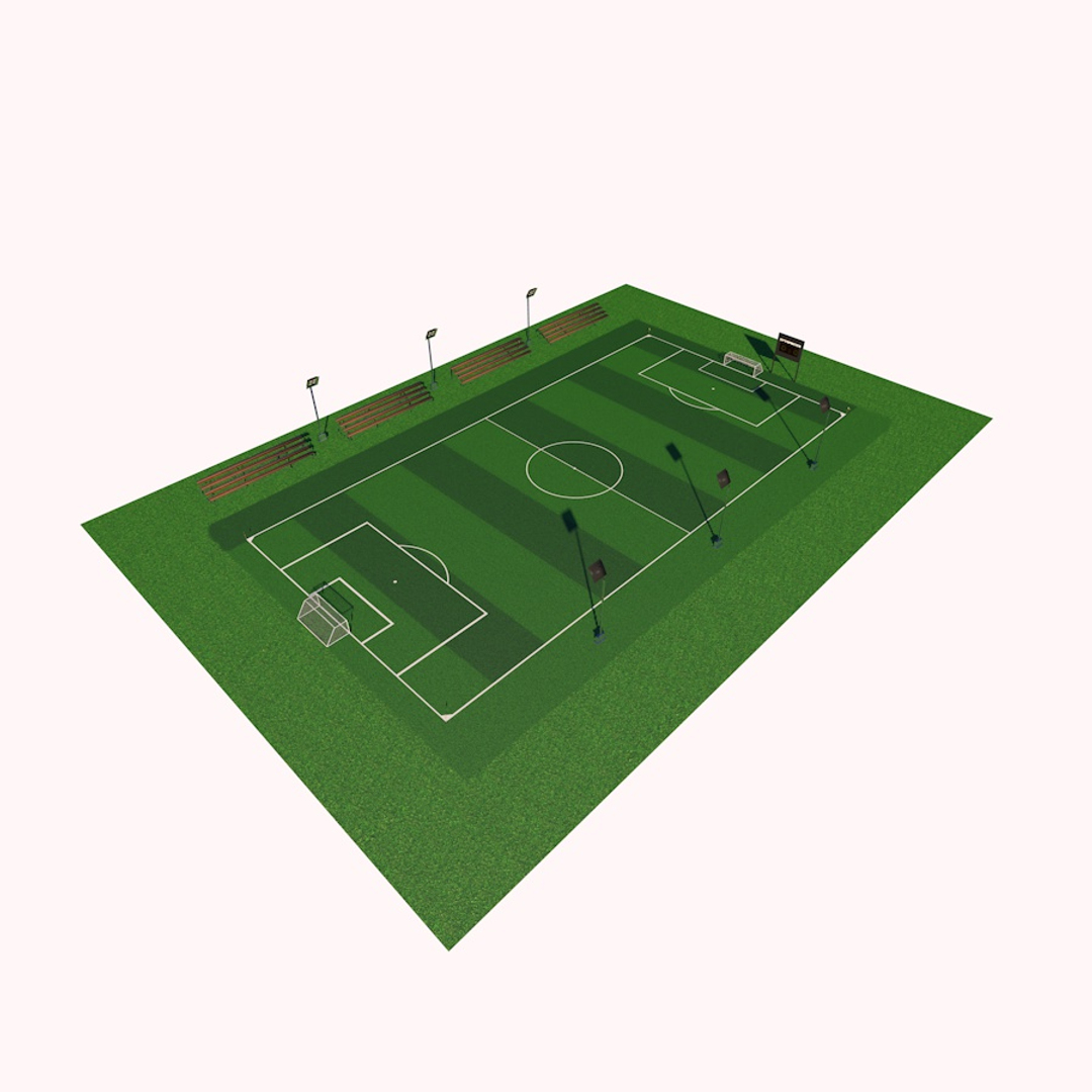 3D Model Soccer Field - TurboSquid 1265368