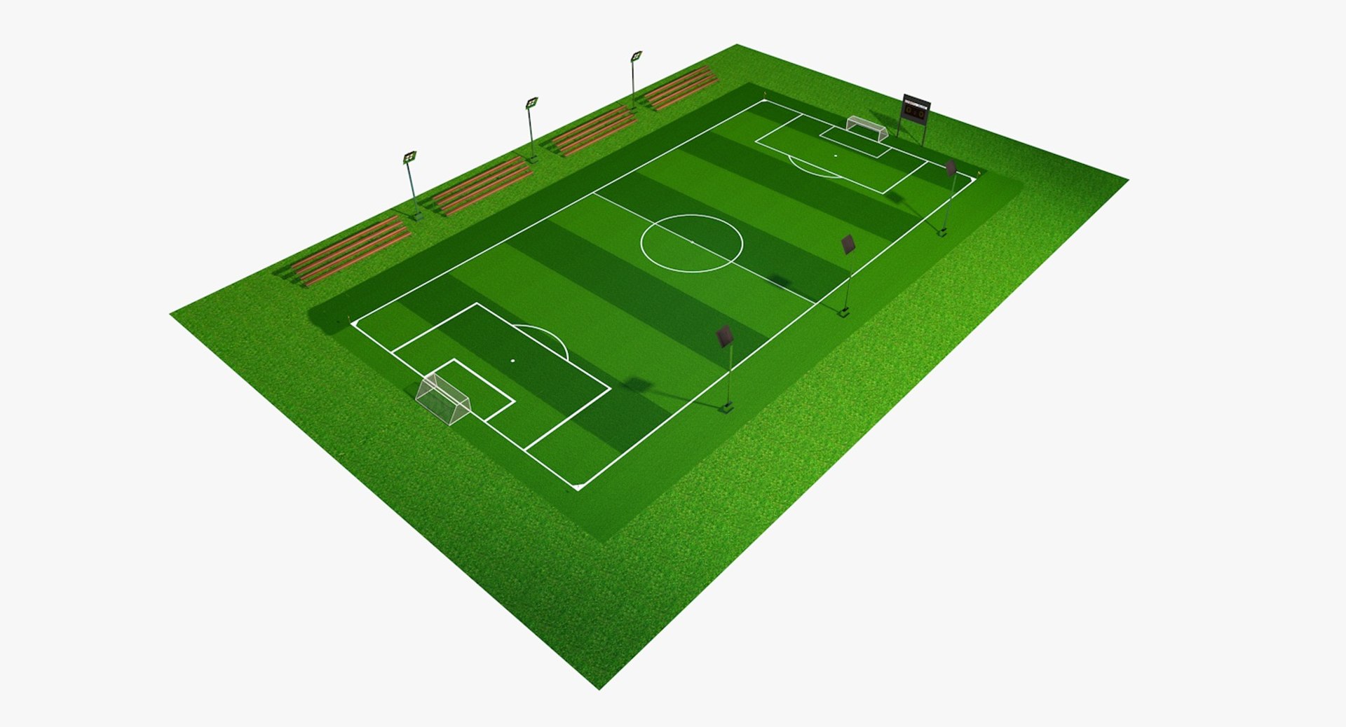 3D Model Soccer Field - TurboSquid 1265368