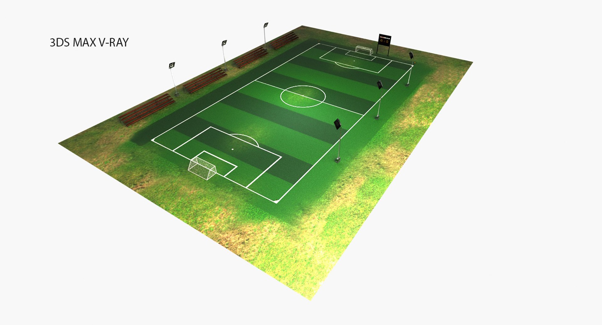 3D Model Soccer Field - TurboSquid 1265368