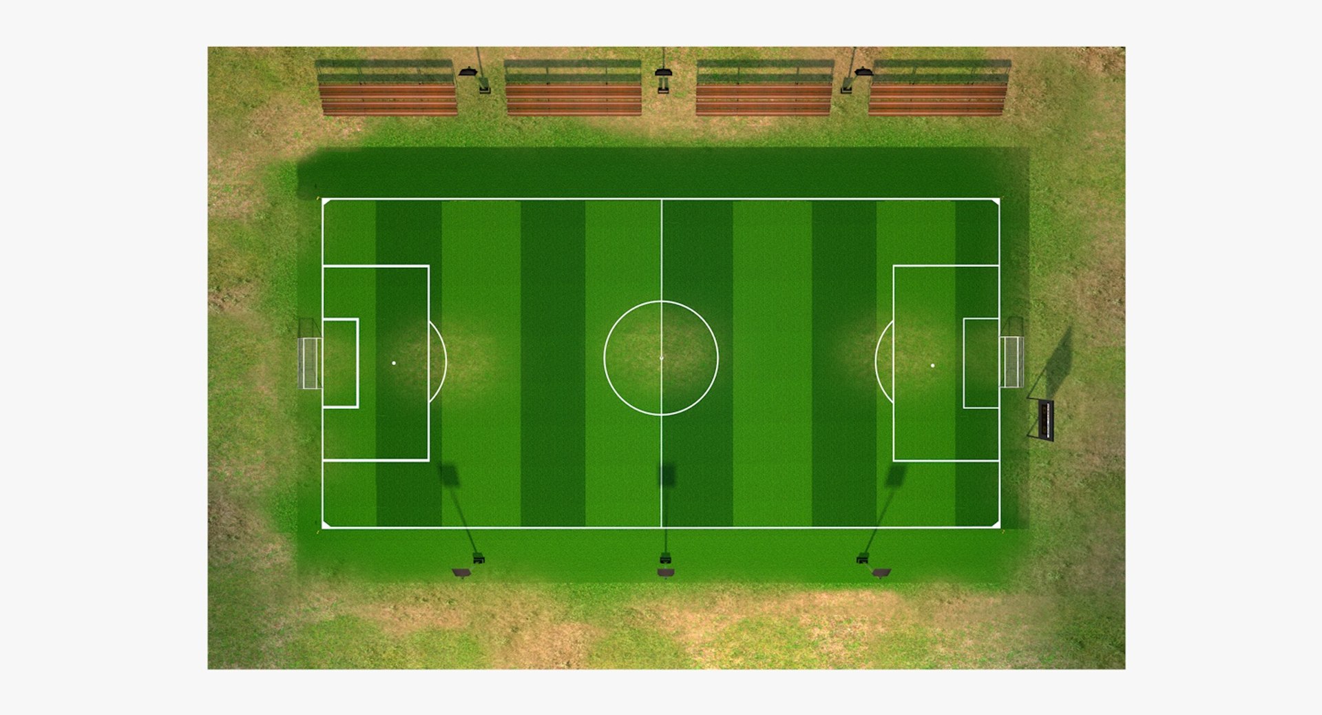 3D Model Soccer Field - TurboSquid 1265368