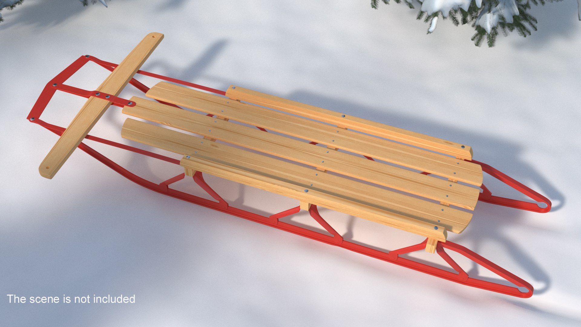 3D Wooden Snow Sleds Collection model - TurboSquid 2176874