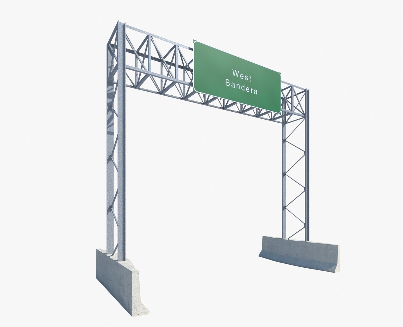3d model highway sign