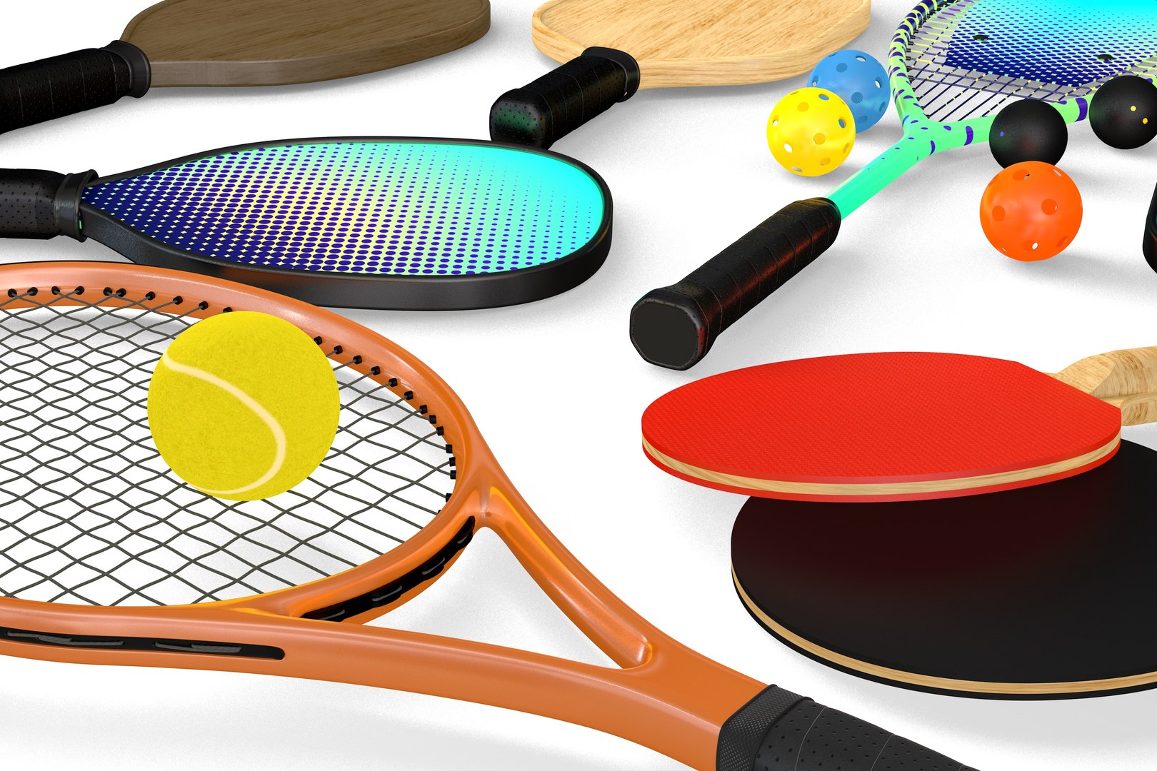3D Sport Rackets Collection - TurboSquid 2217254