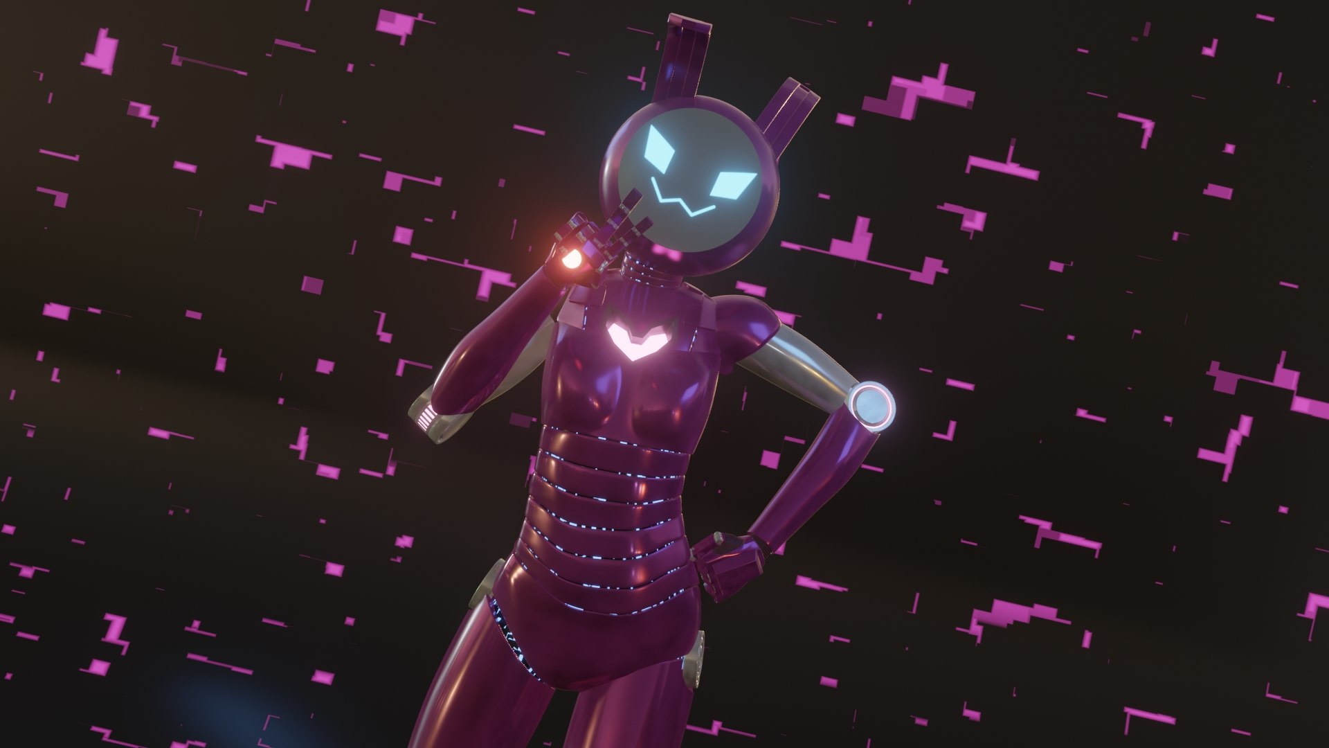 3D Model Female Bunny Robot Character - TurboSquid 2225002