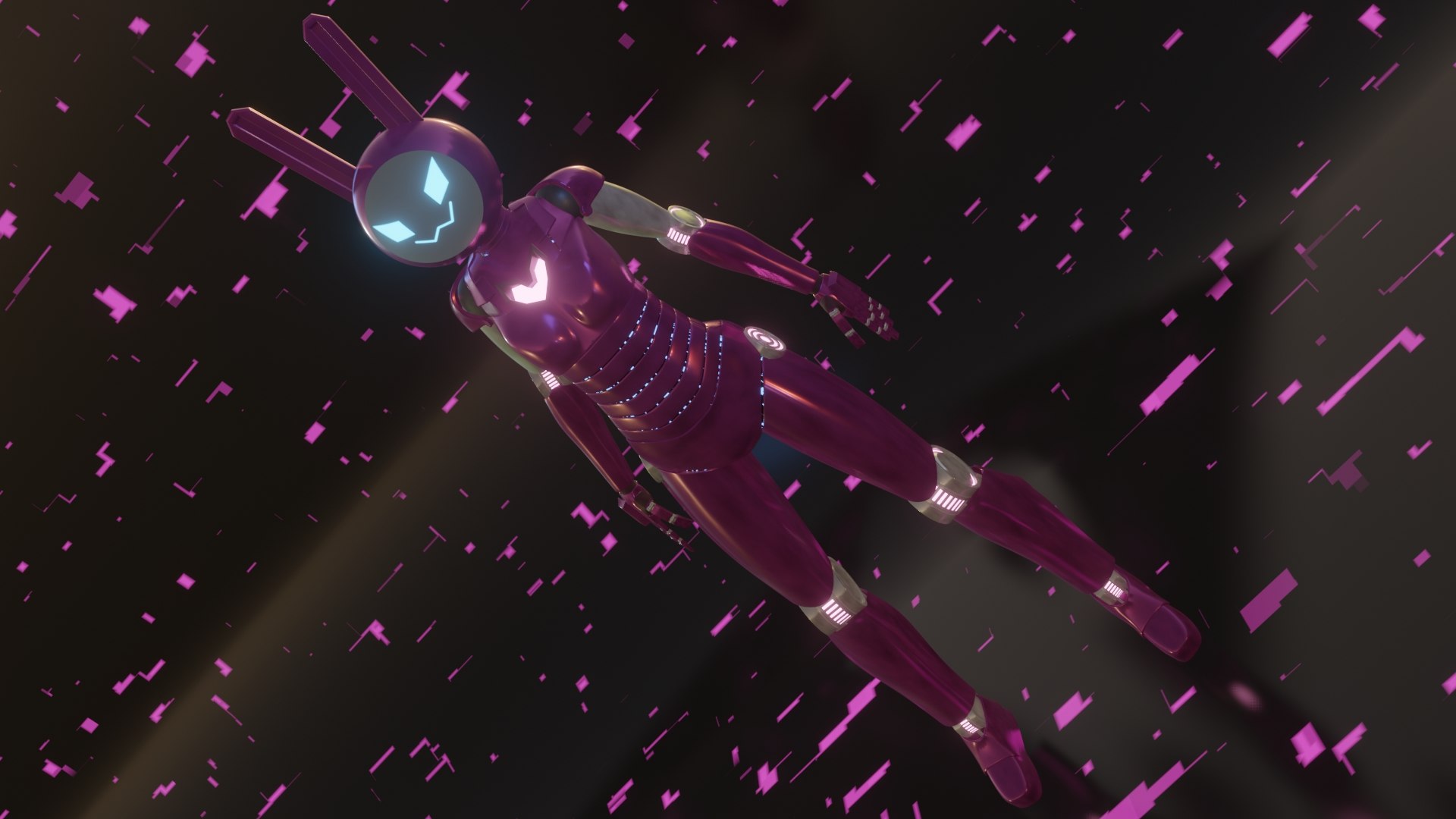 3D Model Female Bunny Robot Character - TurboSquid 2225002