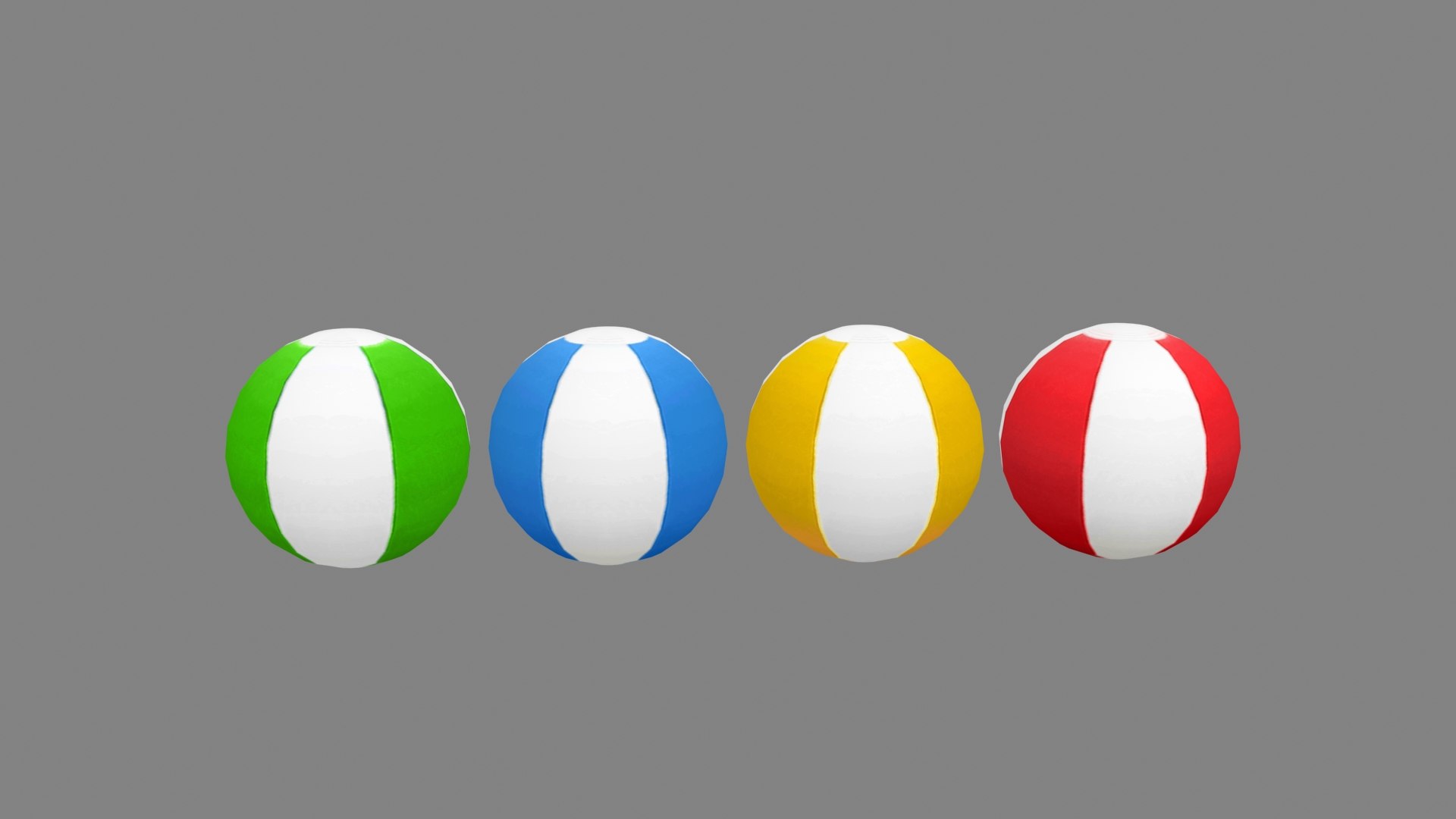 4 Colored Volleyballs Low-poly 3D Model 3D Model - TurboSquid 2111928