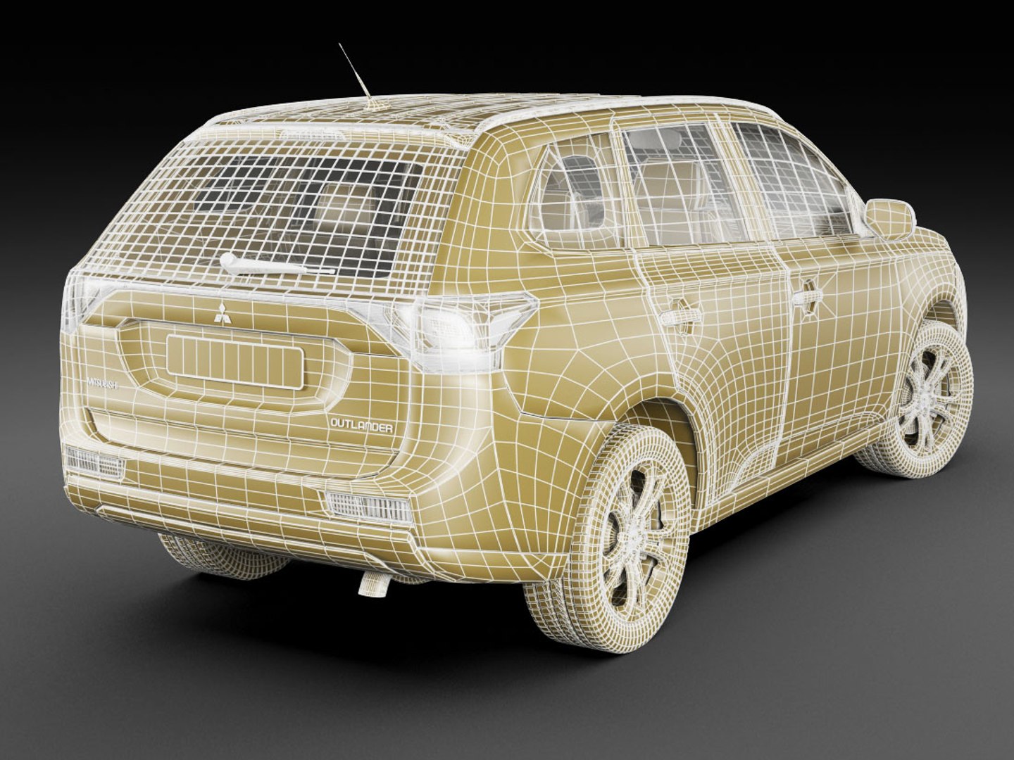 3d Model Mitsubishi Outlander 2013