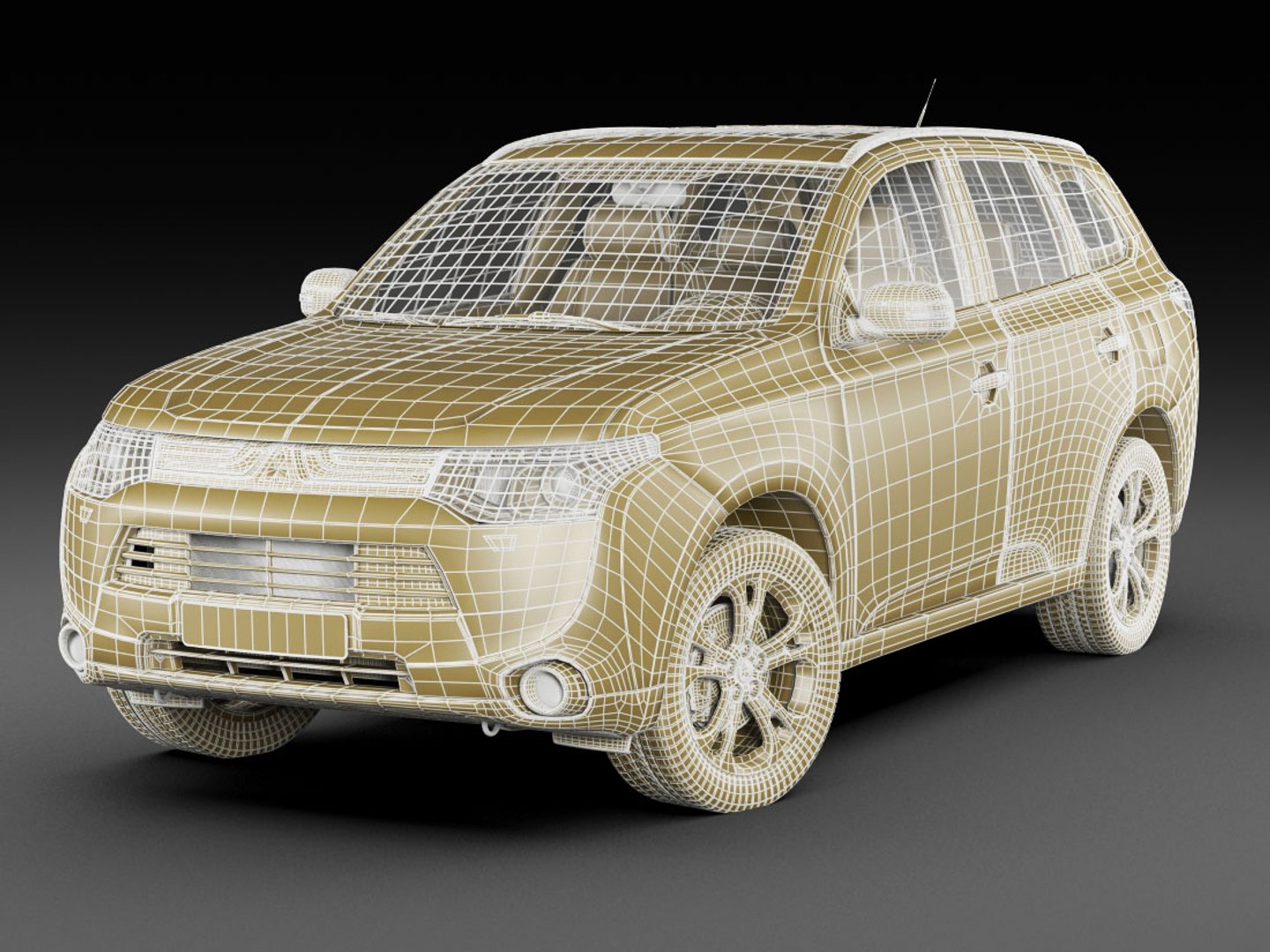 3d Model Mitsubishi Outlander 2013
