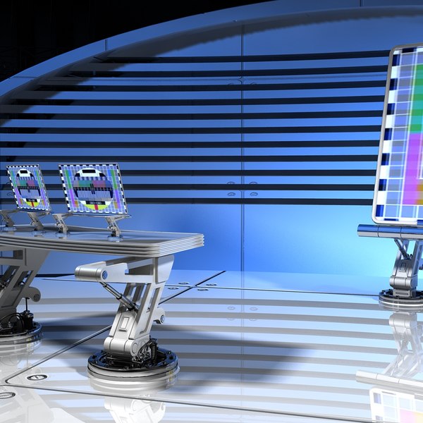 virtual tv studio set 3d 3ds