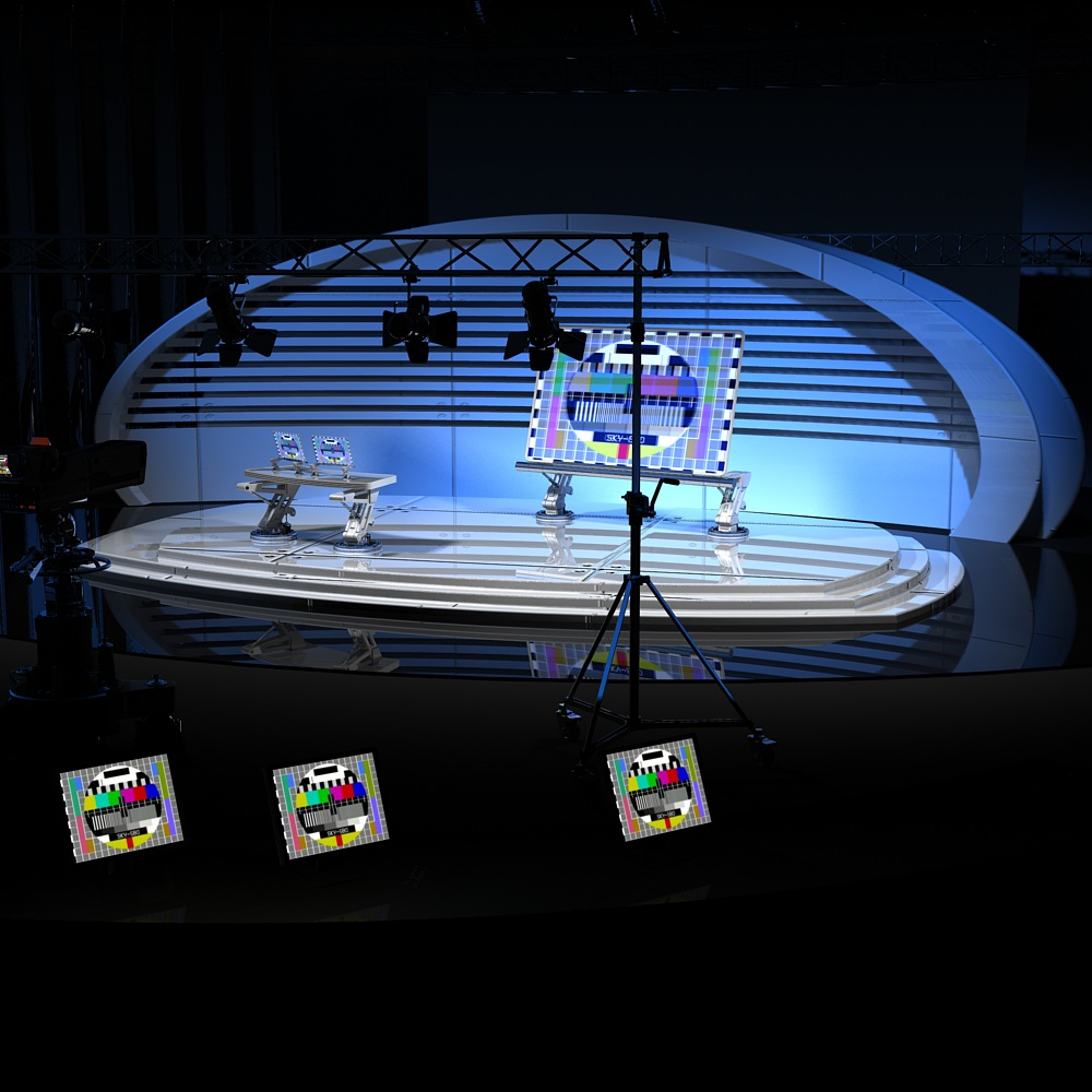 virtual tv studio set 3d 3ds