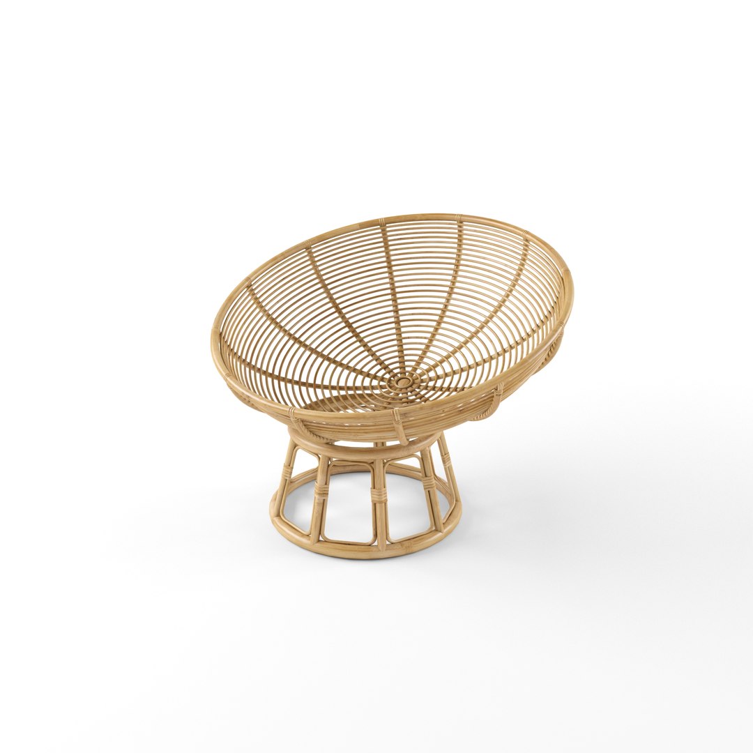3D Papasan Rattan Armchair - TurboSquid 1636850